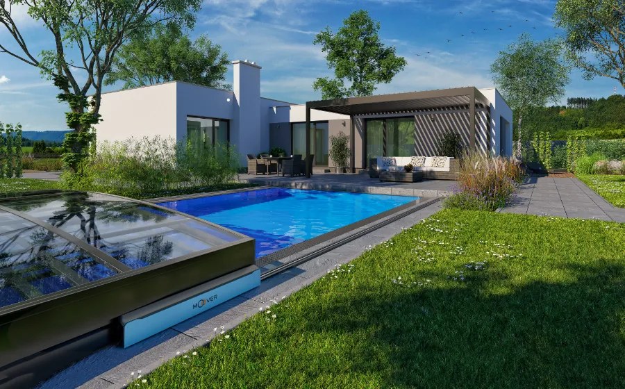 Elektrický pohon MOOVER pro šesti modulová bazénová zastřešení