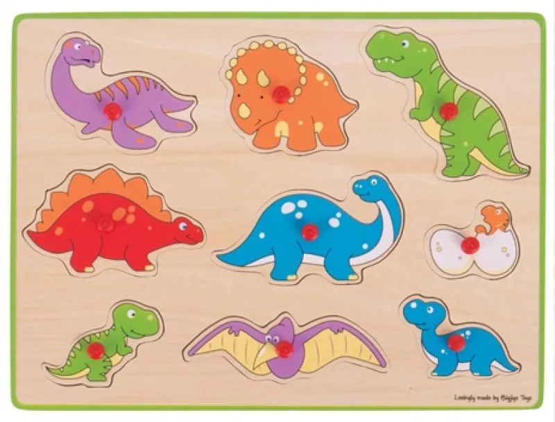 Bigjigs Toys Vkládací puzzle dinosauři