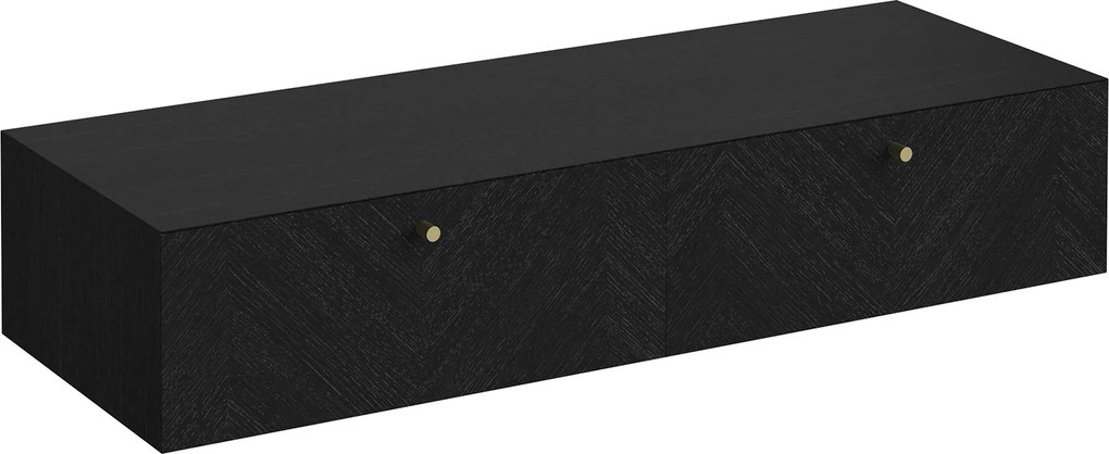 Výprodej Bolia designové nástěnné komody Luxe Sideboard Wall Výprodej Luxe Sideboard Wall (dub černě mořený, mosazné úchytky)