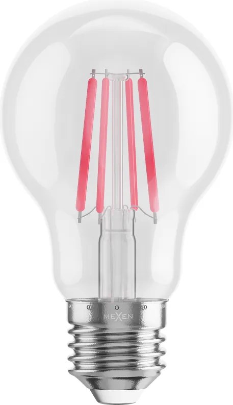 Mexen Vintis, LED filamentová žárovka E27, A60, 4 W, červená, čirá, L150-E27-04XX-45