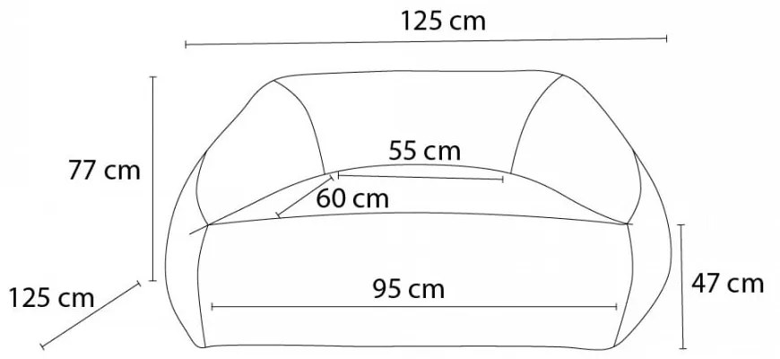 Tmavě hnědý sedací vak Lilibet – Bobochic Paris