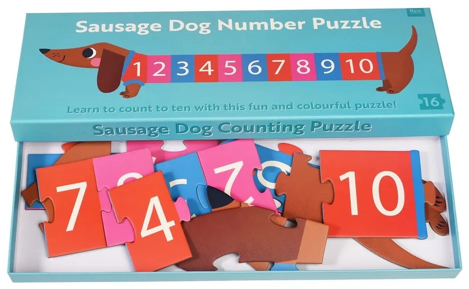 Puzzle (počet dílků 16) Sausage Dog – Rex London