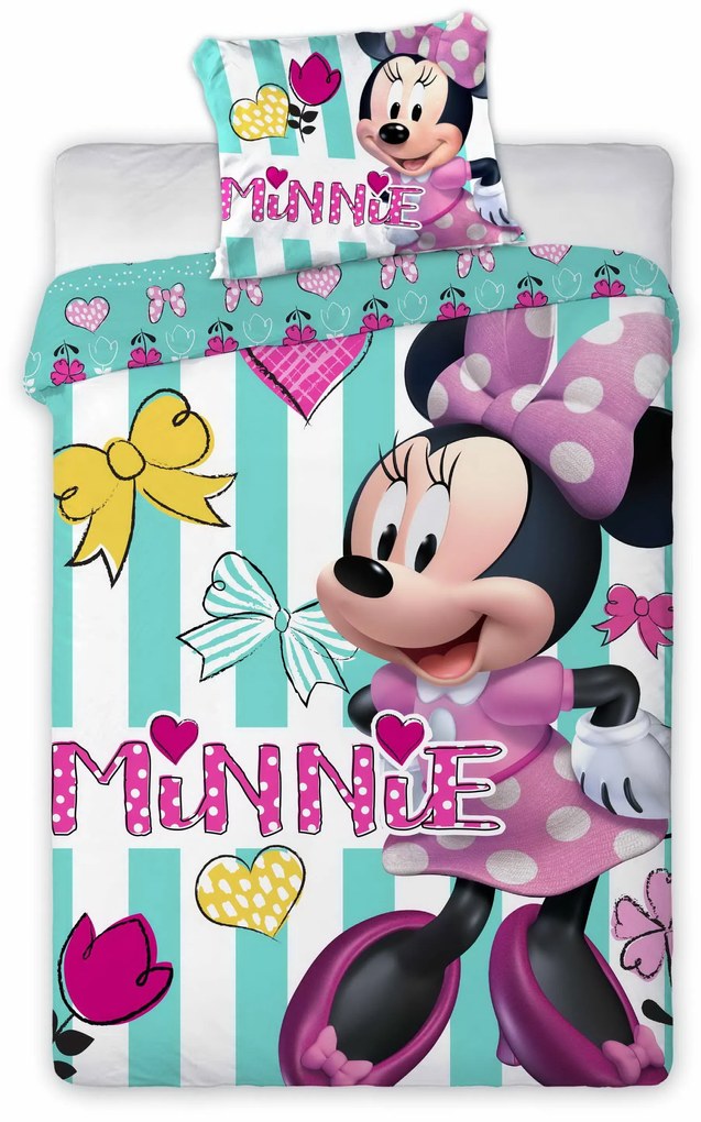 Faro Povlečení do postýlky Minnie 084 - 100x135, 40x60, 100% bavlna