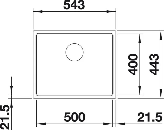 Granitový dřez Blanco SUBLINE 500 IF SteelFrame InFino antracit 524107