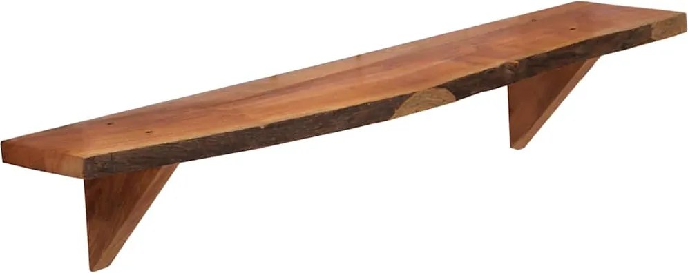 Nástěnné police 2 ks 90 x 20 x 18 cm masivní akáciové dřevo 247928