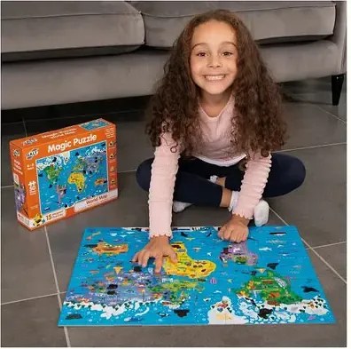 Galt Magické puzzle - Mapa světa / od 4 let
