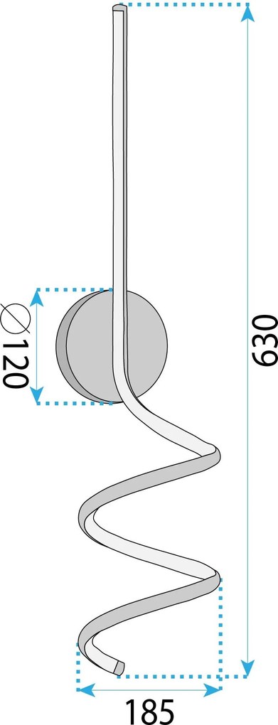 Toolight Toolight, LED nástěnné svítidlo 26W, 3000K, LHJ061-W, černá, OSW-50053