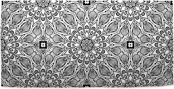 Sablio Ručník Bílé mehendi - 70x140 cm