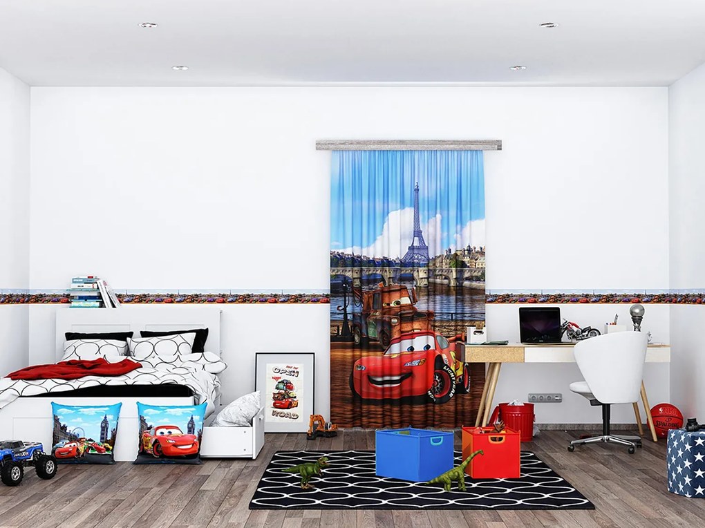 Dětská samolepící bordura na zeď Disney Auta Londýn | 5 m x 13.8 cm | DWBD8071