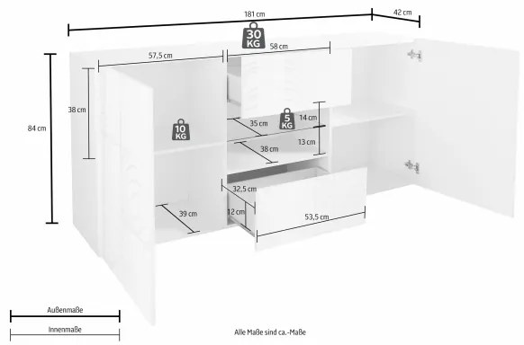 Komoda ARIA dub sonoma