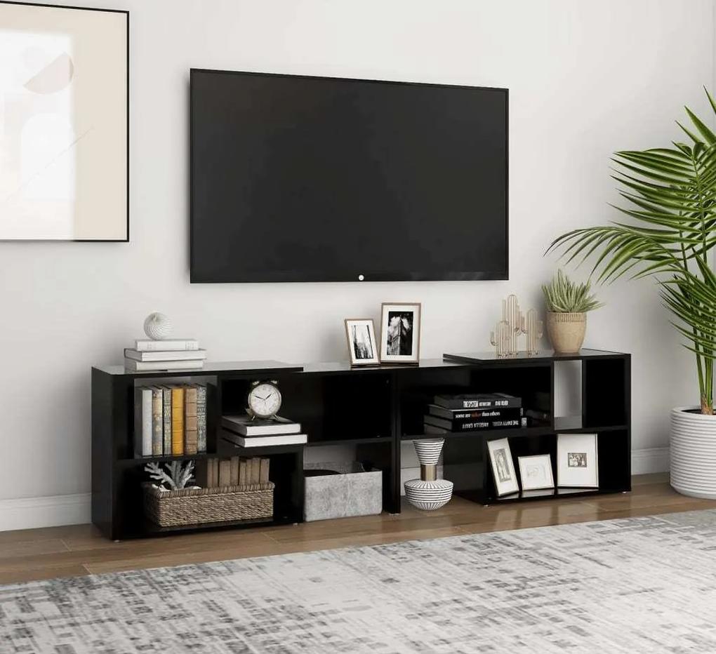vidaXL TV skříňka betonově 149 x 30 x 52 cm dřevotříska [808360] Barva: bílá s vysokým leskem