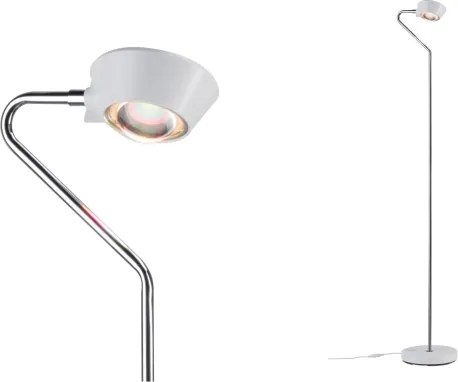 Paulmann 70920 - LED/7,5W Stmívatelná stojací lampa RAMOS 230V bílá/lesklý chrom