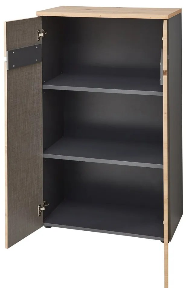 Kancelářská komoda Brego 10 75 cm grafit/dub Artisan