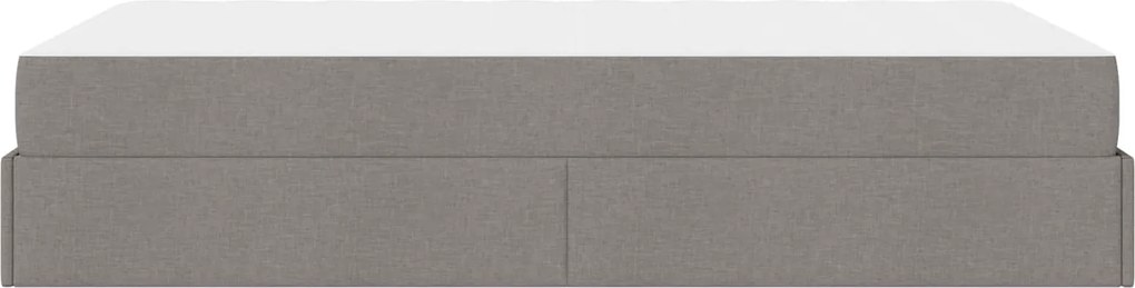 Rám postele s matrací 2 ks Taupe textil 3399477