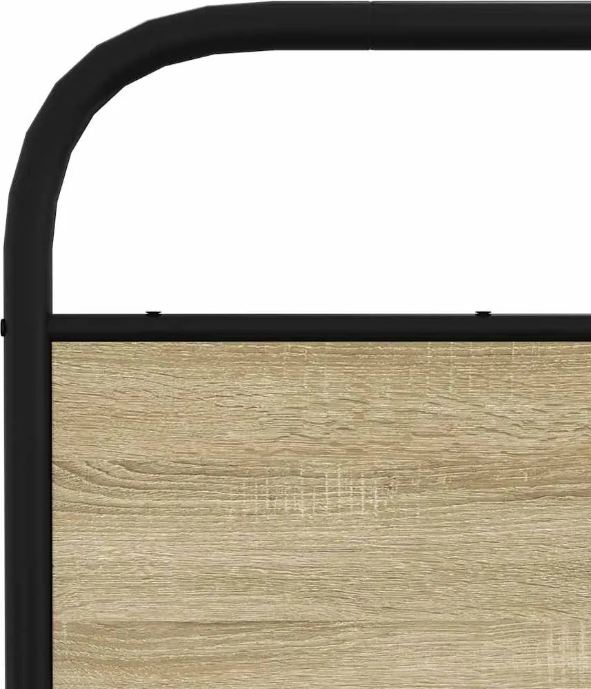 Kovový rám postele bez matrace dub sonoma 140 x 190 cm 3318648