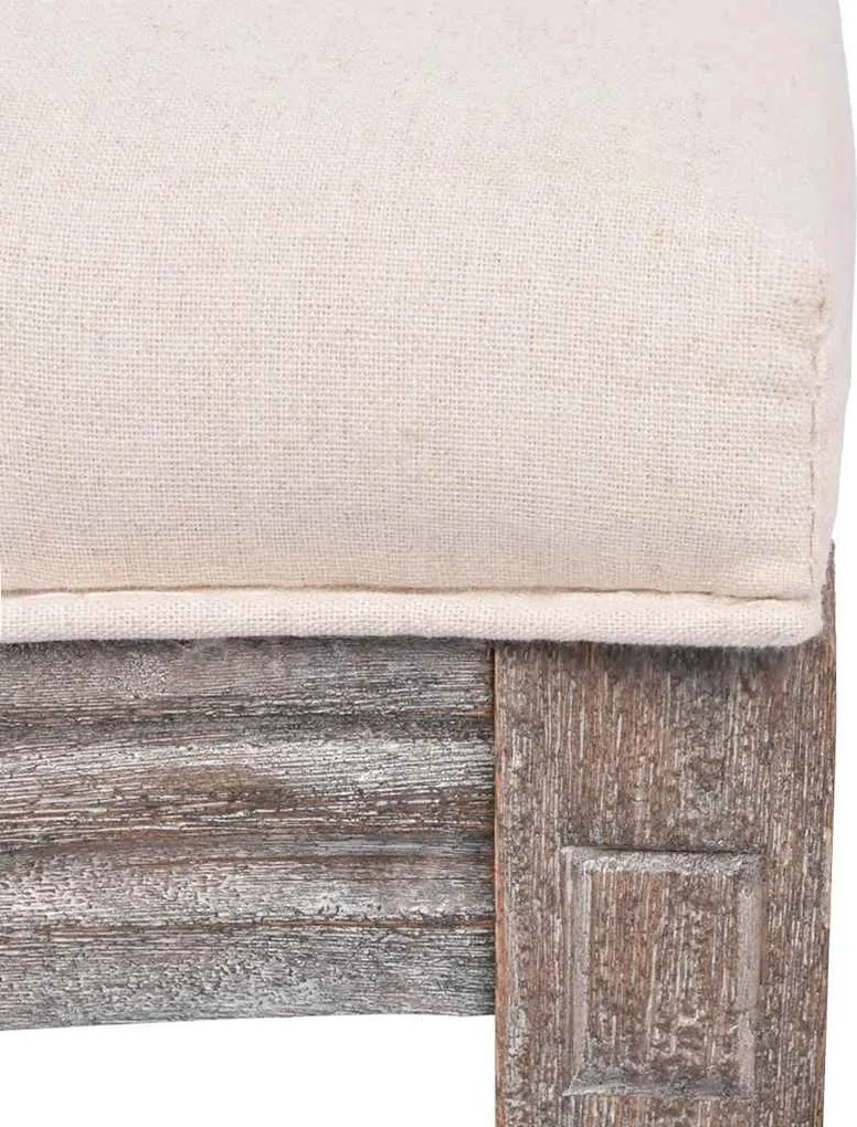 Jídelní židle 2 ks krémové textil 244087