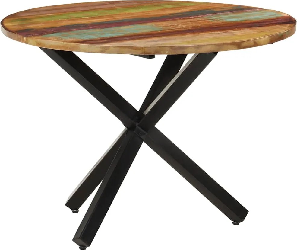 Jídelní stůl kulatý 100 x 100 x 75 cm masivní recyklované dřevo 321682
