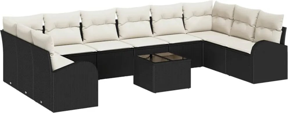Set pohovek 11 ks Černá [Syntetický]: Polyratan 3346227