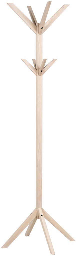 Přírodní masivní lakovaný dubový věšák Rowico Featti, 178 cm