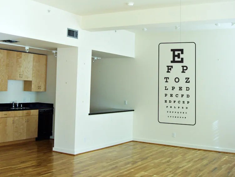 Eye test - samolepka na zeď