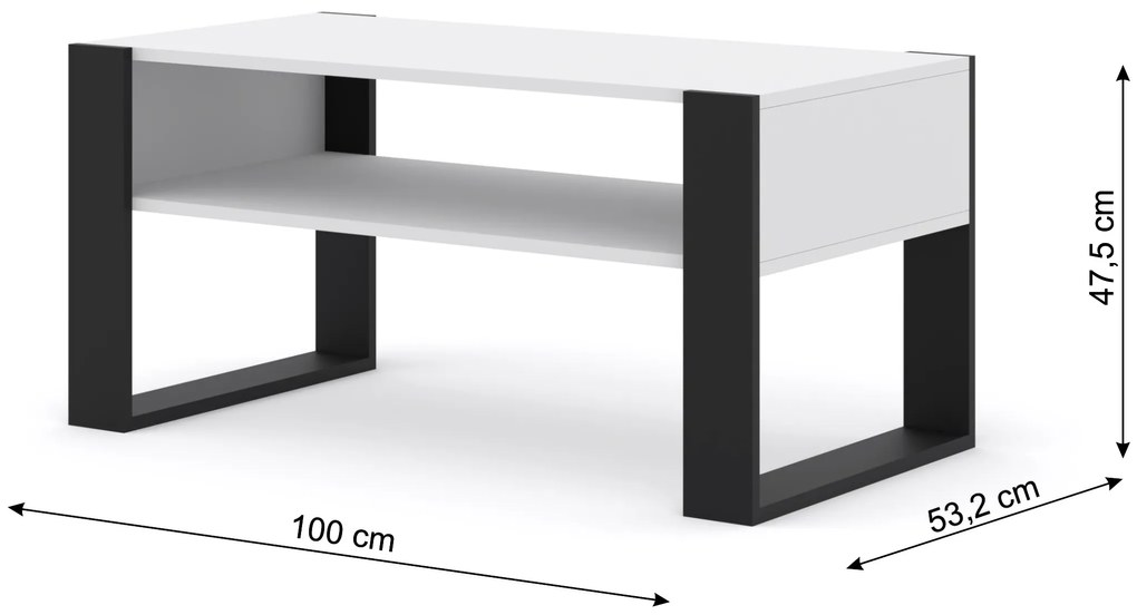 Konferenční stolek Molli (bílá). 1060971