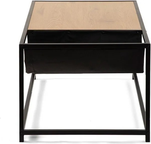 Černý/v přírodní barvě konferenční stolek v dekoru dubu 60x99 cm Bayen – Bonami Essentials