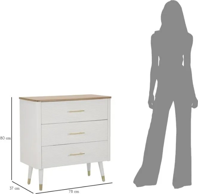 Designová komoda Gerlinde 78 cm bílá