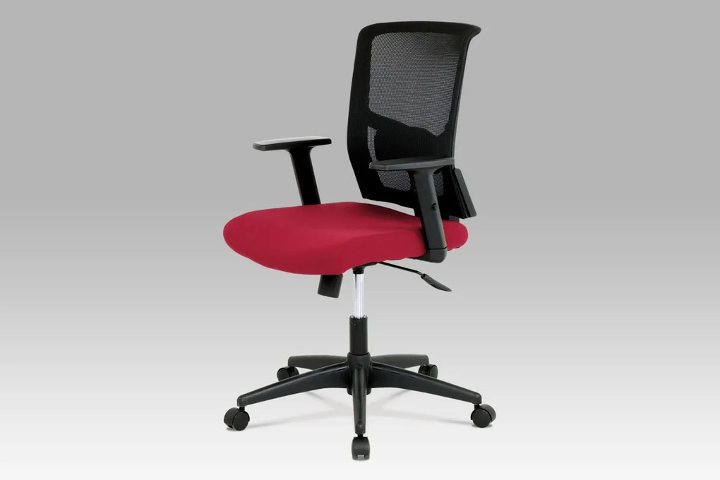Artium Kancelářská židle, látka vínová + černá, houpací mechnismus -  KA-B1012 BOR
