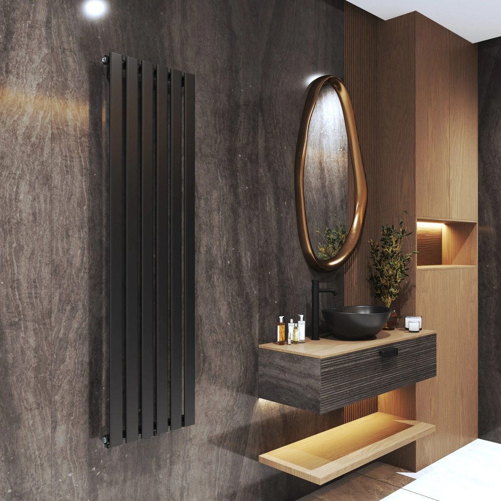 Gamma Vertical, topné těleso 450x1600 mm, 776 W, černá matná, GMA-VERT-16045-BK