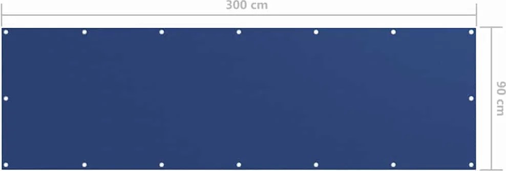 Balkónová zástěna modrá 90 x 300 cm oxfordská látka 135012
