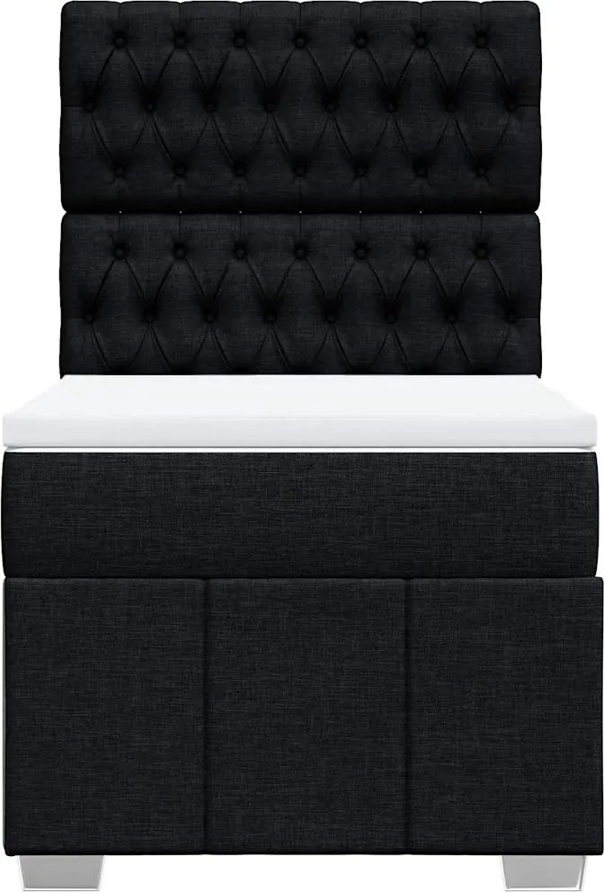 Box spring postel s matrací černá 100 x 200 cm textil 3293888