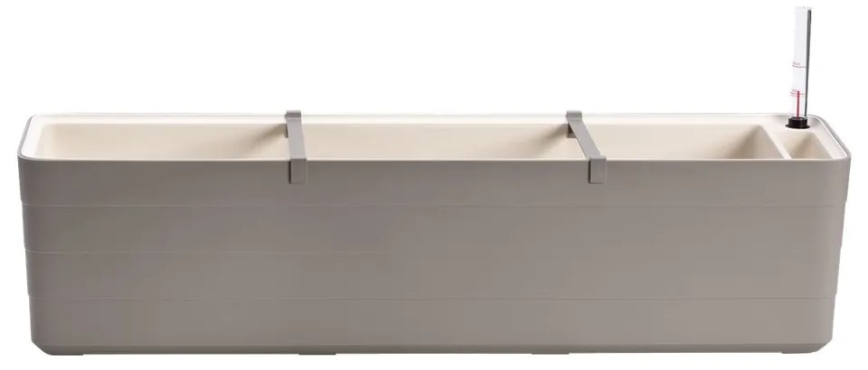 Šedo-béžový samozavlažovací truhlík Plastia Berberis , délka 78 cm