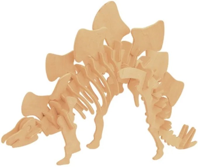 Woodcraft dřevěné 3D puzzle - skládačka Stegosaurus J014