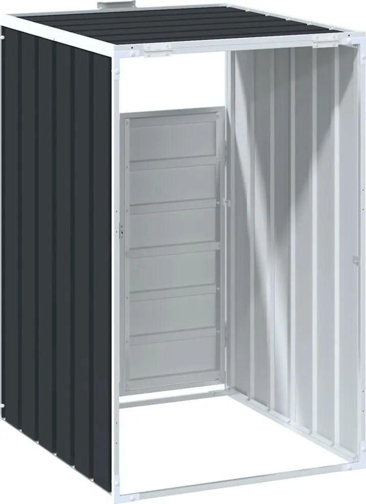 vidaXL Box na 1 popelnici 72 x 81 x 115 cm ocel [4006171] Barva: Hnědá