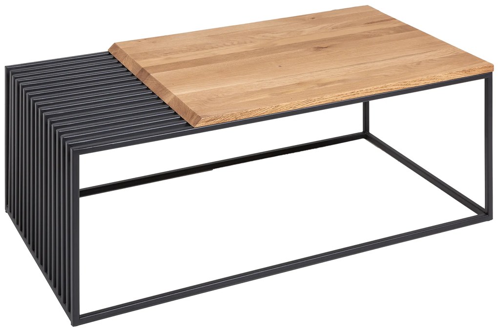 Noble Home Dubový konferenční stolek Nouvel, přírodní/černá, 100 cm