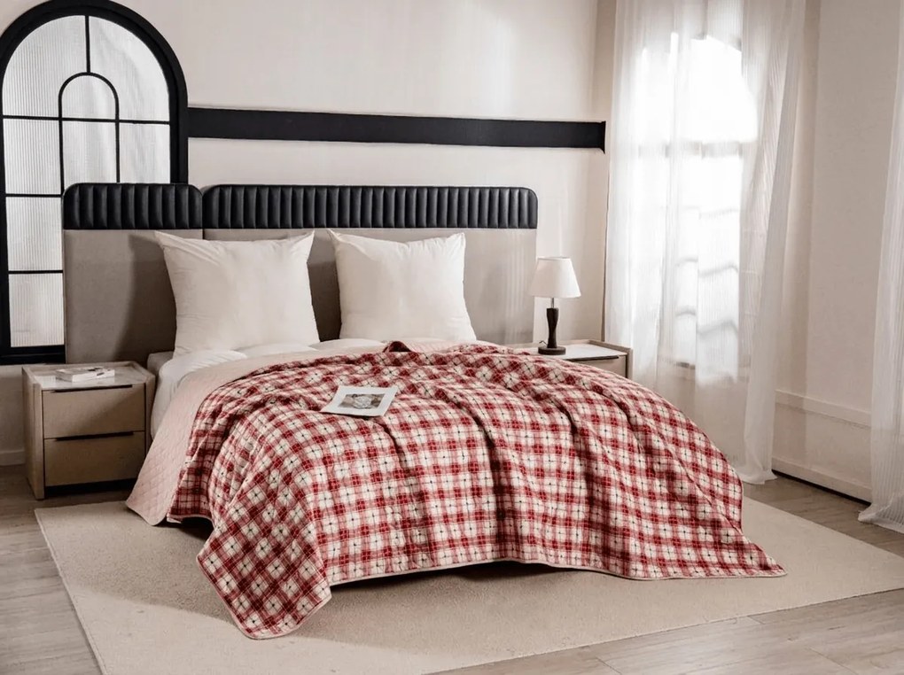 Přehoz na postel TARTAN HEART, barevný Rozměr: 220 x 240 cm