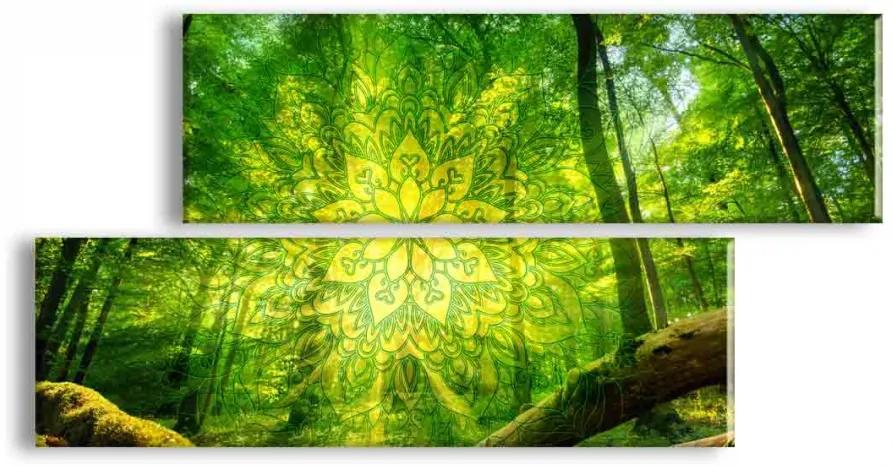 Obraz Mandala lesa Velikost (šířka x výška): 180x90 cm