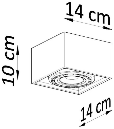 Sollux SL.0915 - Stropní svítidlo QUATRO AR111 1xGU10/40W/230V buk