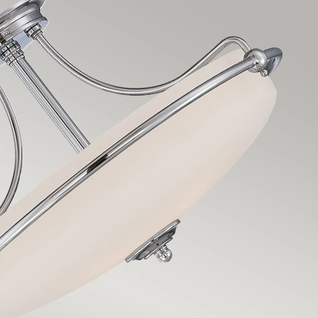 Stropní retro svítidlo Elstead Griffin SFM-C chrom