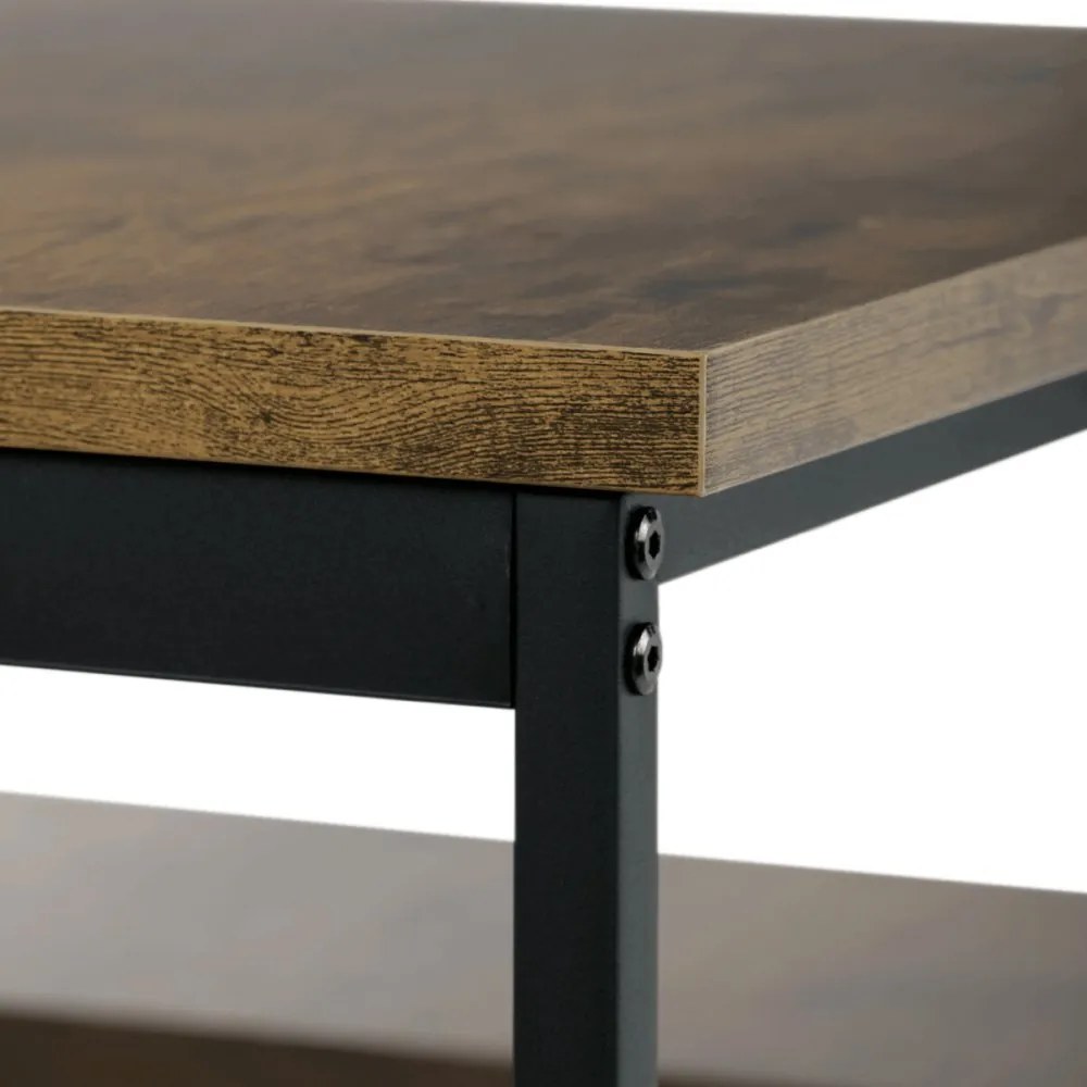 Jídelní set 1+2, rozměr stolu, rozměr lavice 98x30x47, MDF, barva staré dřevo (110 x 60) cm