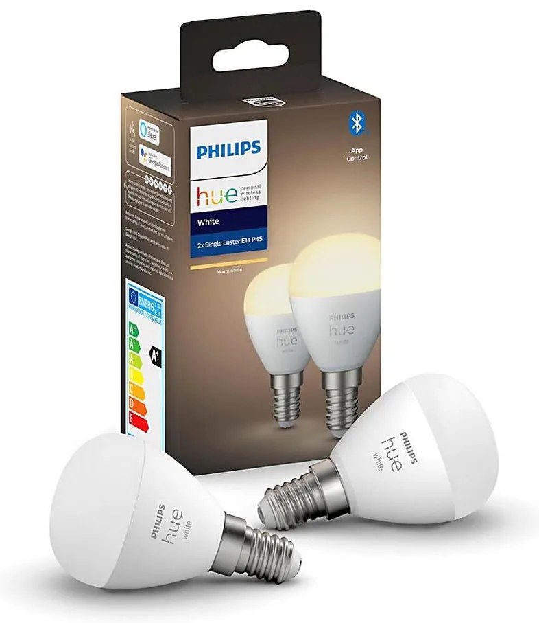 SADA 2x LED Stmívatelná žárovka Philips Hue WHITE P45 E14/5,5W/230V 2700K