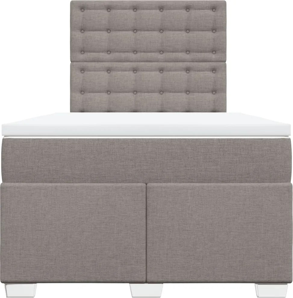 Box spring postel s matrací taupe 120x190 cm textil 3292745