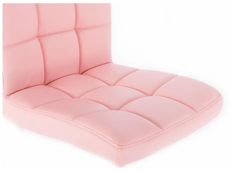 LuxuryForm DESIGN Barová židle TOLEDO na zlaté kulaté podstavě - růžová