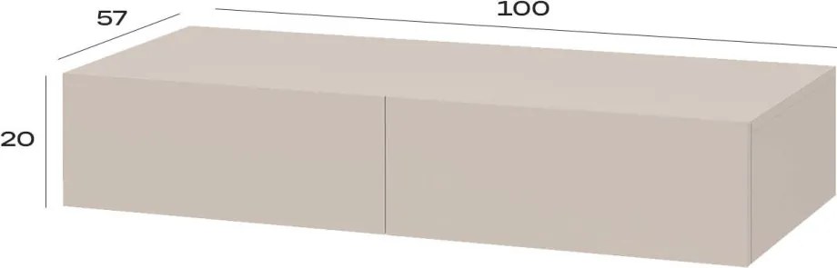 Psací stůl 100 cm kašmír Space