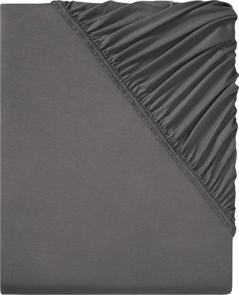 Livarno home Žerzejové napínací prostěradlo Modal, 180-200 x 200 cm (tmavě šedá)