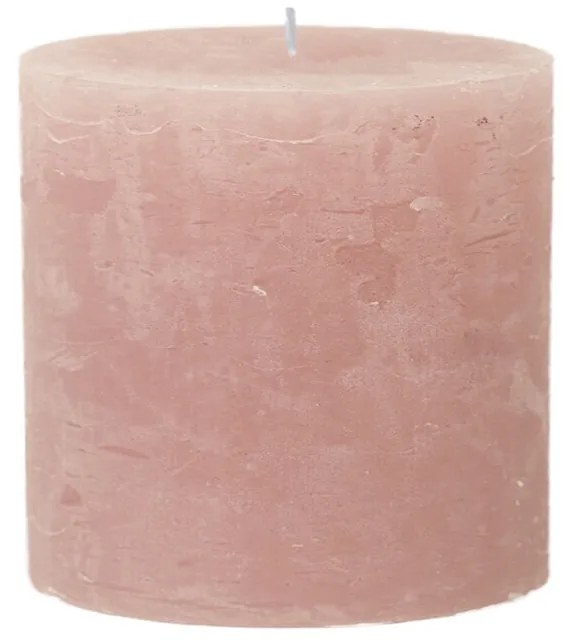 Oválná světle růžová svíčka M - 10*10*10 cm