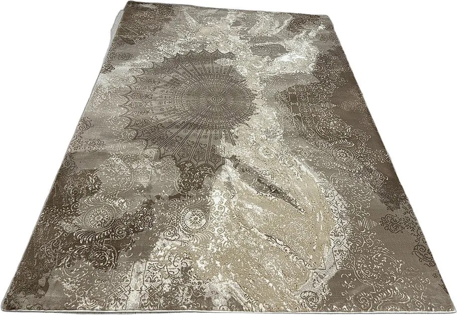 HU Hnědý moderní koberec Glamour 27237-Vizion Rozměr: 60x110 cm