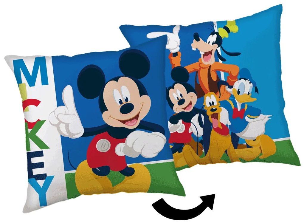 Jerry Fabrics Dekorační polštářek 35x35 cm -  Mickey and Friends