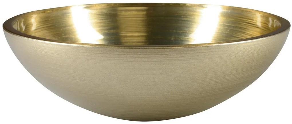 Sapho, MURANO SOFT BROWN skleněné umyvadlo 40x14cm, béžovozlatá, AL5318-67
