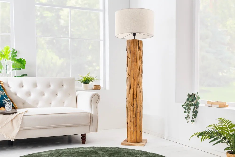 Designová stojanová lampa Nash přírodní